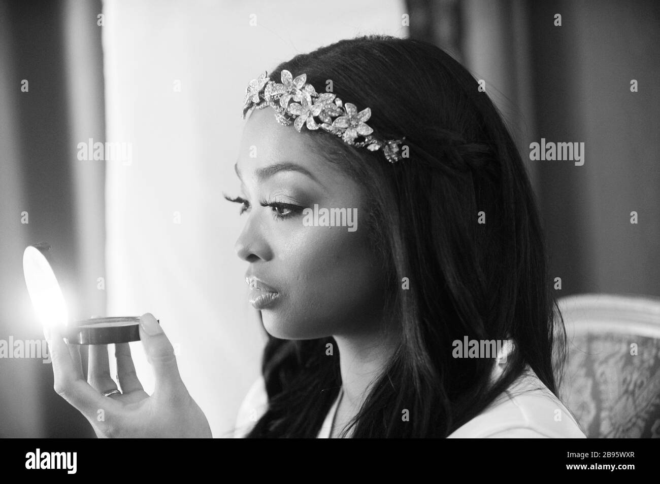 Reality TV Star / Model Princess Love on set of music video "Curtains ...