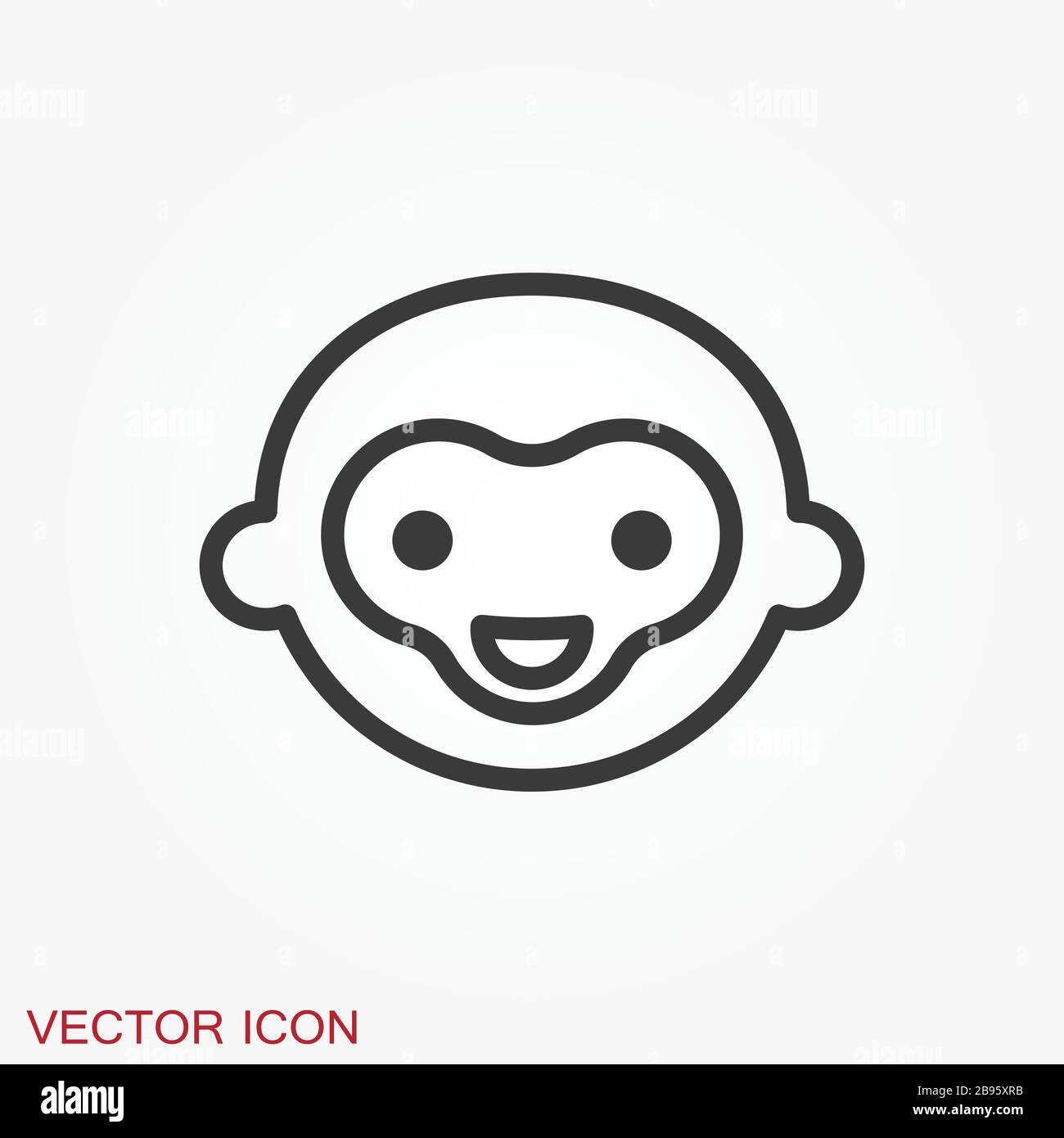 Vector monkey icon isolated on background. Animal symbol Stock Vector ...