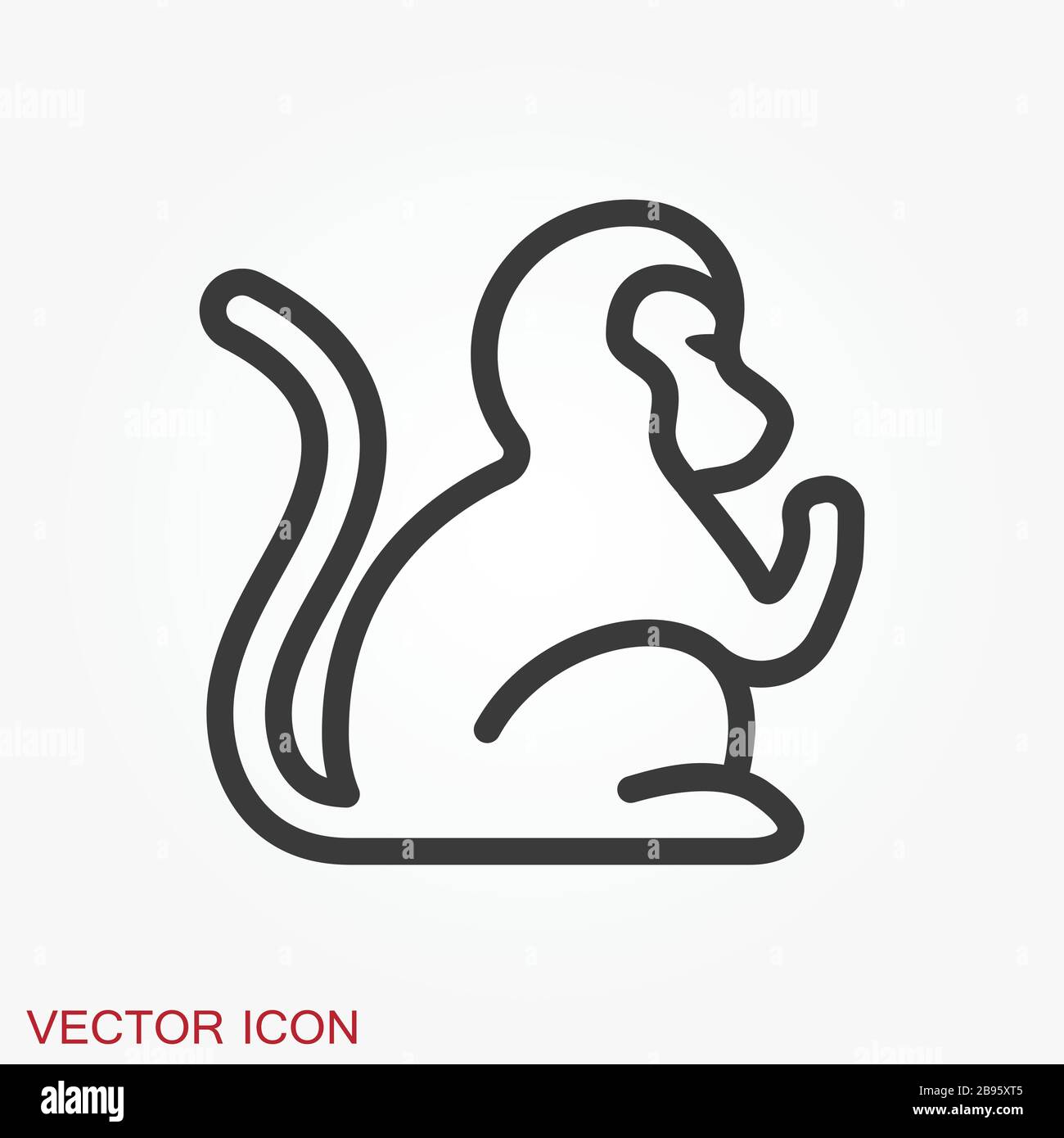 Vector monkey icon isolated on background. Animal symbol Stock Vector ...