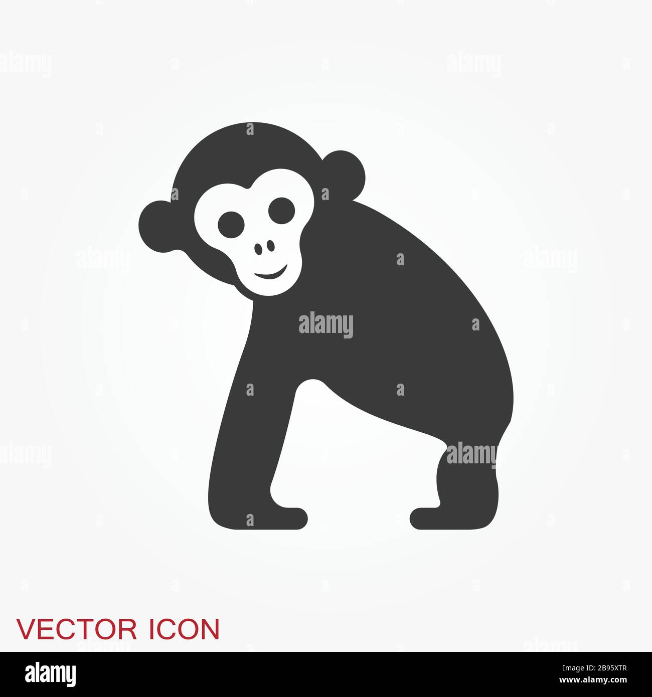 Vector monkey icon isolated on background. Animal symbol Stock Vector ...