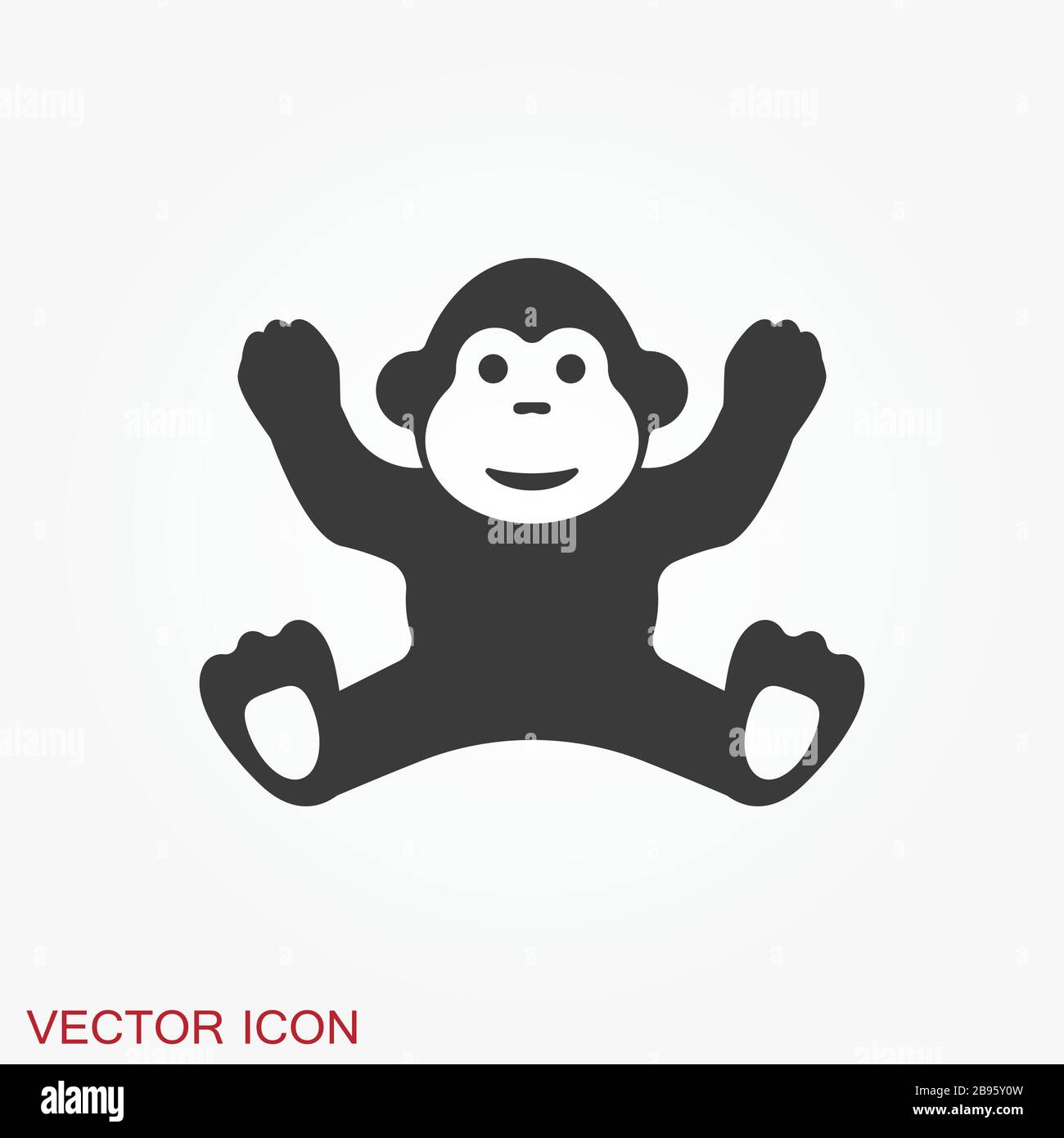 Vector monkey icon isolated on background. Animal symbol Stock Vector ...