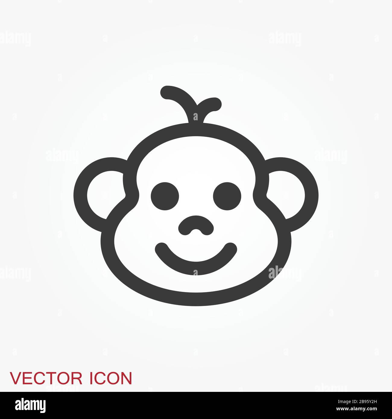 Vector monkey icon isolated on background. Animal symbol Stock Vector ...