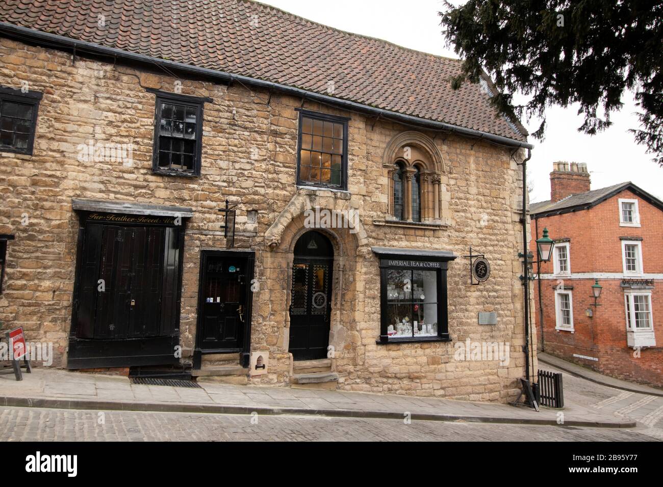 The Norman House on steep Hill, Lincoln. Known as Aarons House it is ...