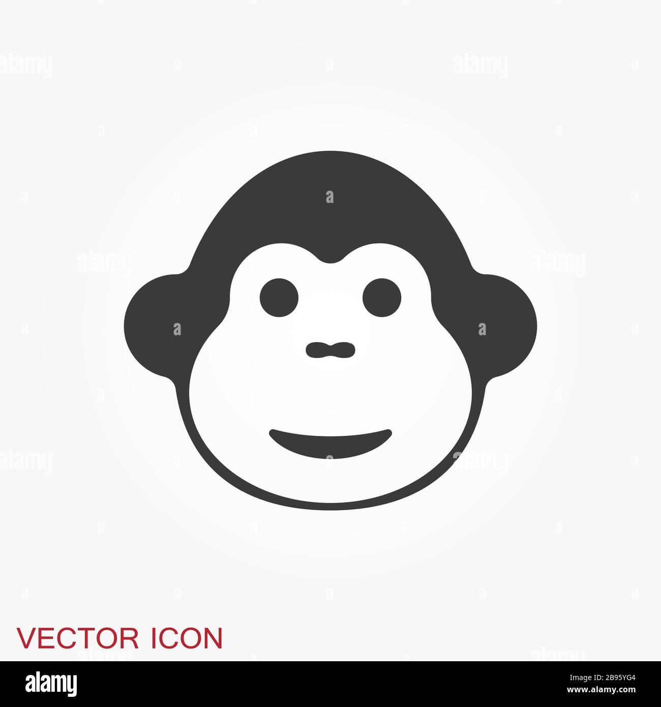 Vector monkey icon isolated on background. Animal symbol Stock Vector ...