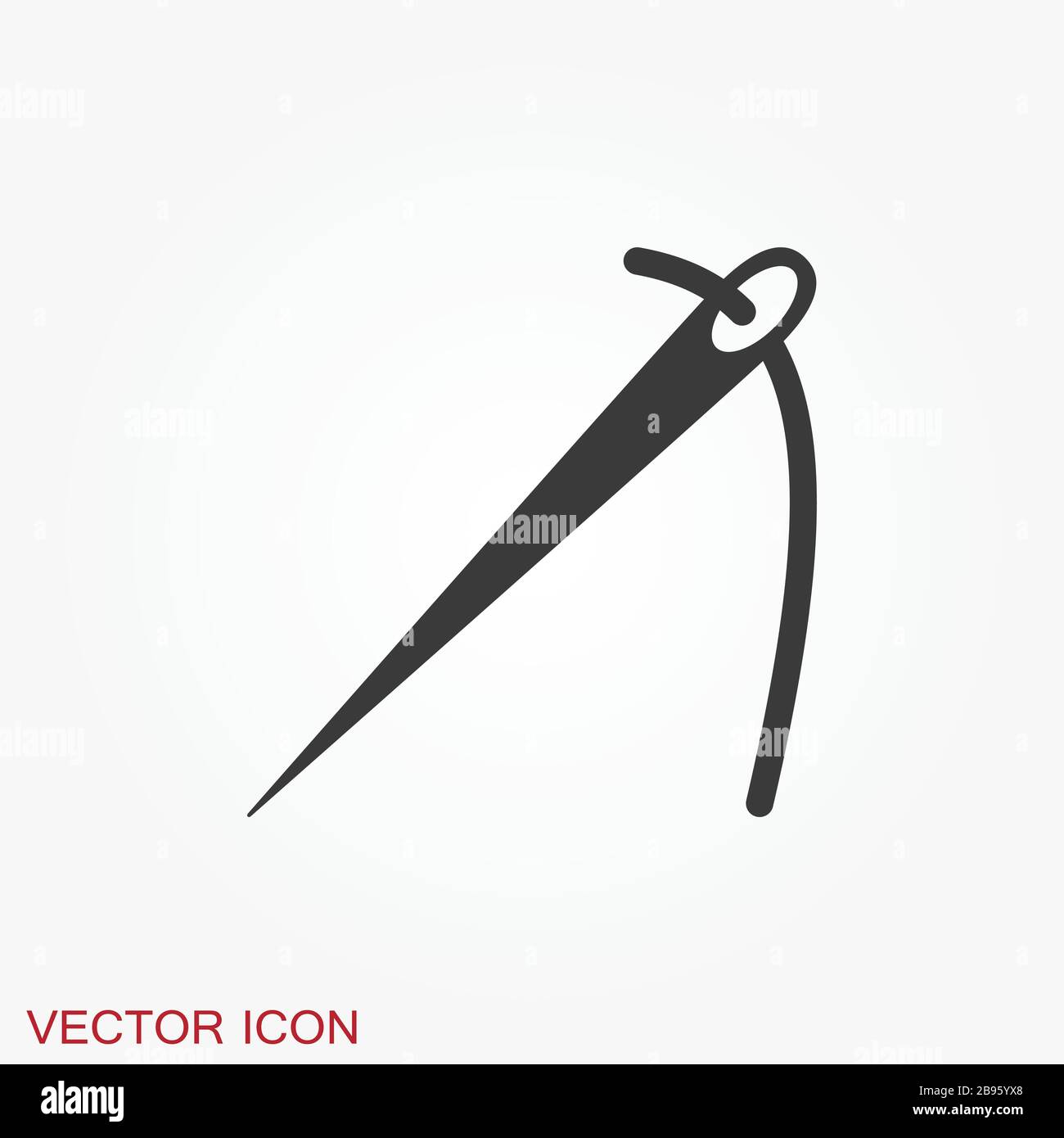 Needle icon, vector sewing symbol or element for design Stock Vector ...