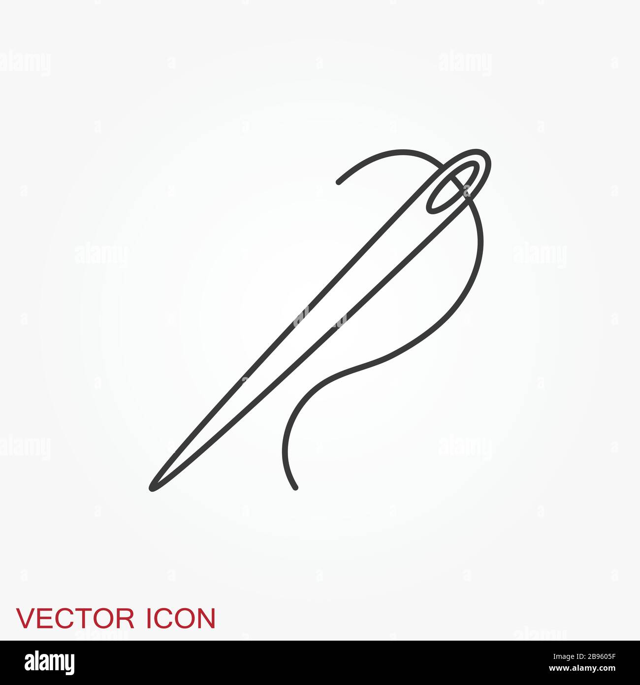 Needle icon, vector sewing symbol or element for design Stock Vector ...
