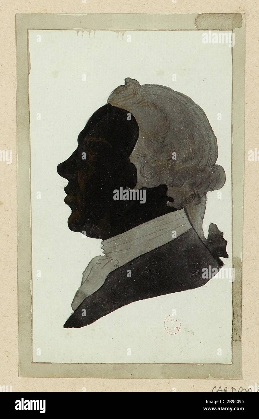 Lekain silhouette of the actor Stock Photo - Alamy