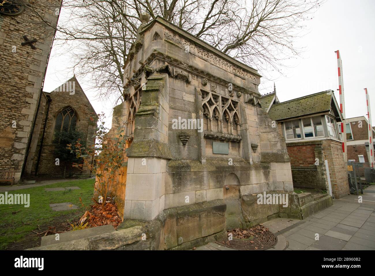 The conduit water tank sat outside St Marys le Wigford Church, believed ...