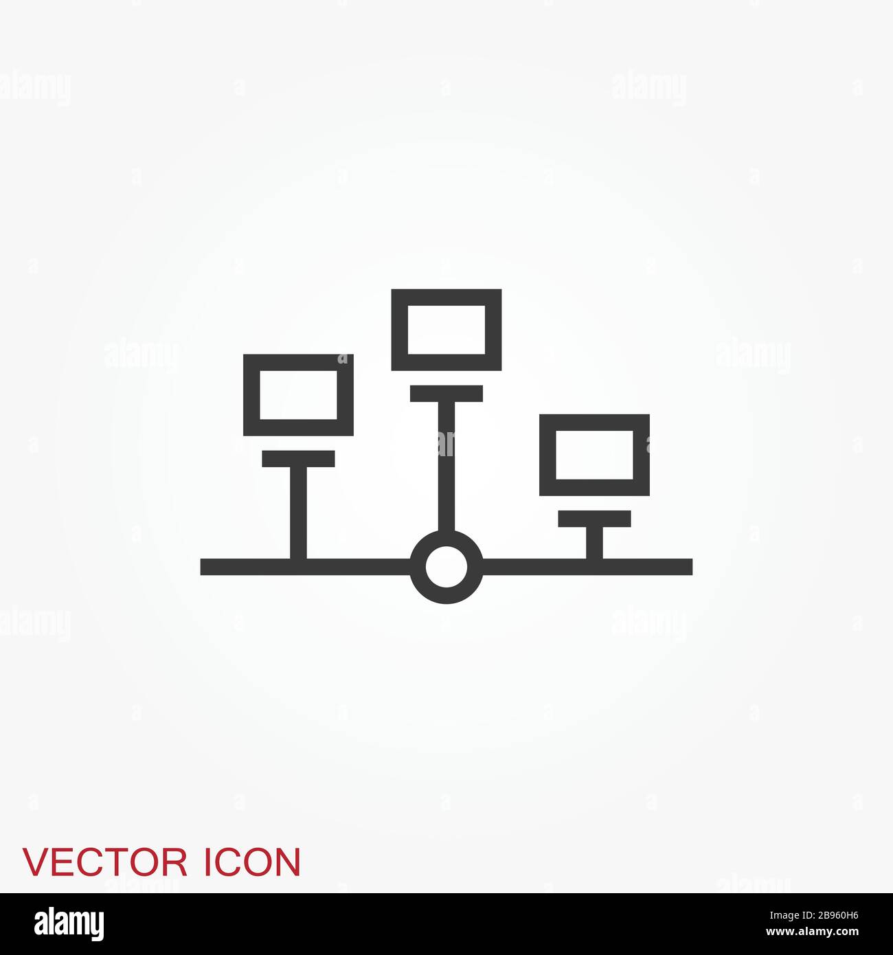 Network icon, computing and computer network symbol Stock Vector Image ...