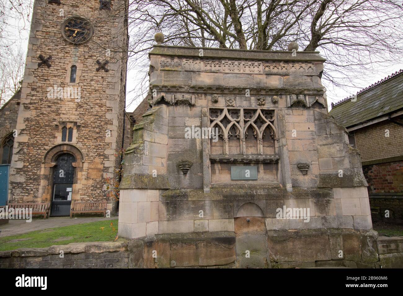 The conduit water tank sat outside St Marys le Wigford Church, believed ...