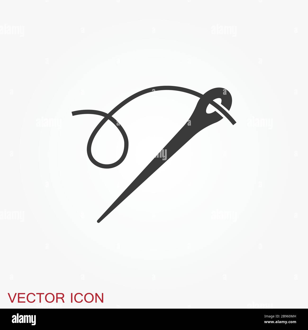 Needle icon, vector sewing symbol or element for design Stock Vector ...