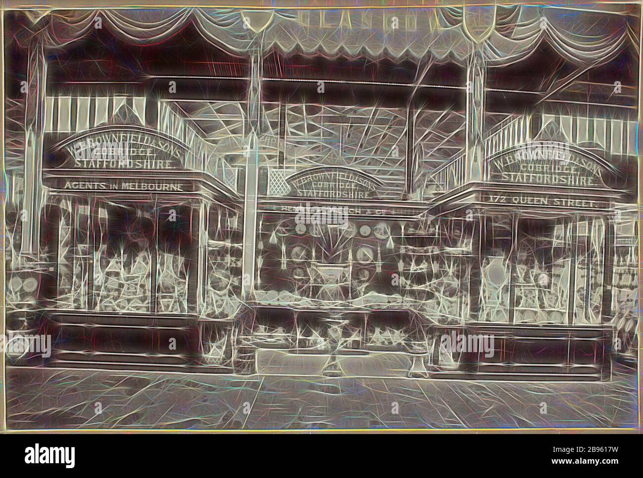 1880 melbourne international exhibition held hi-res stock photography ...