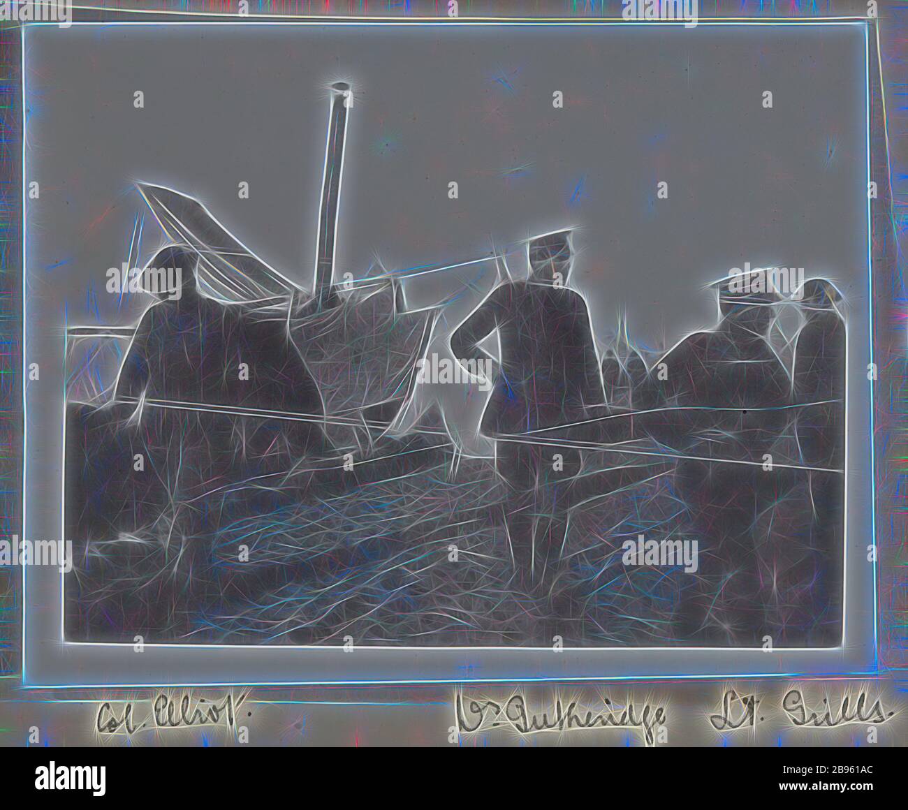 Photograph - Camp Scene, Colonel Elliott, Dr Guthridge & Lieutenant ...