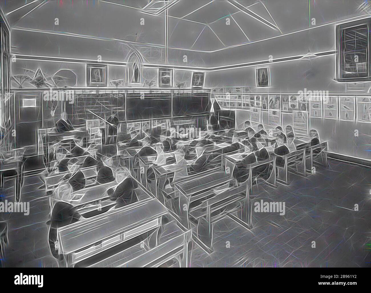 Negative - Classroom, Catholic School, Glen Iris, Victoria, 1955, One ...