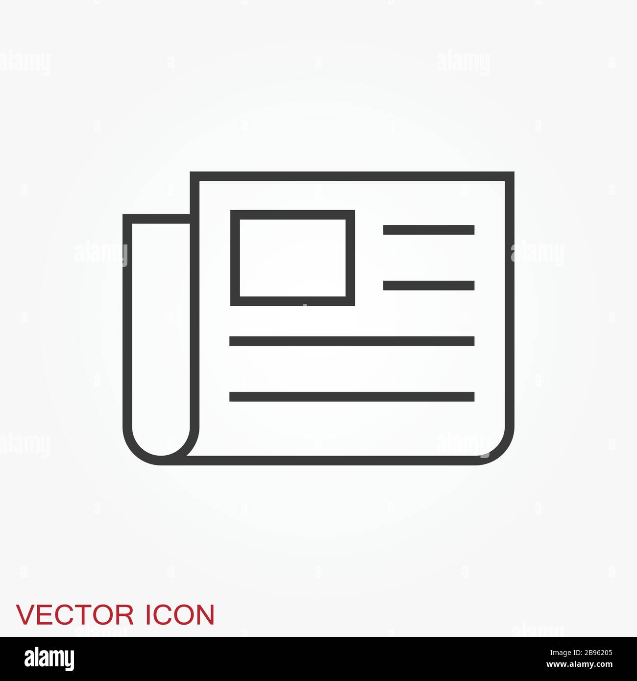 Newspaper icon vector. Symbol of news. Flat design Stock Vector Image ...