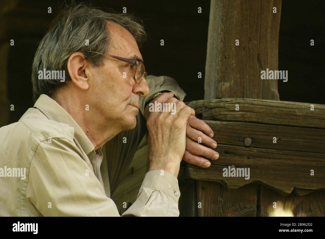Portrait of the Romanian writer Romulus Rusan (1935- 2016 Stock Photo ...