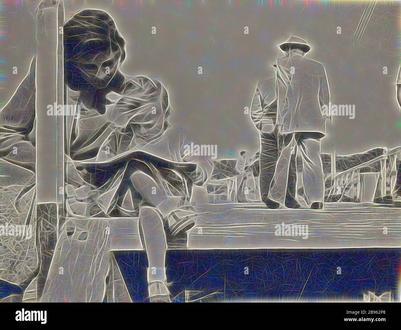 Photograph - Eileen & Susan Leech Sitting Reading on Frankston Pier ...