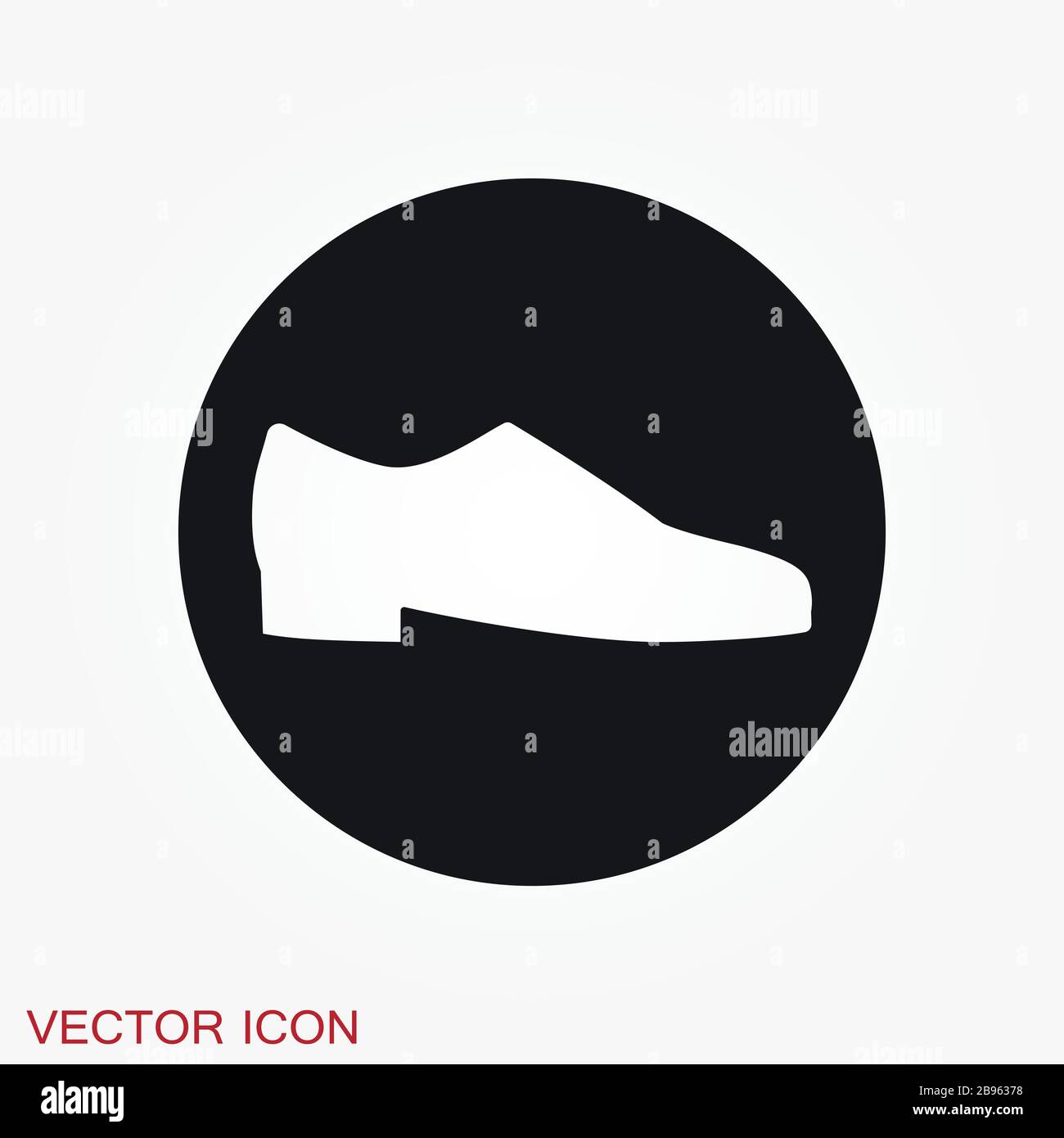 Oxfords icon. Oxford shoes flat vector symbol, sign, illustration Stock ...