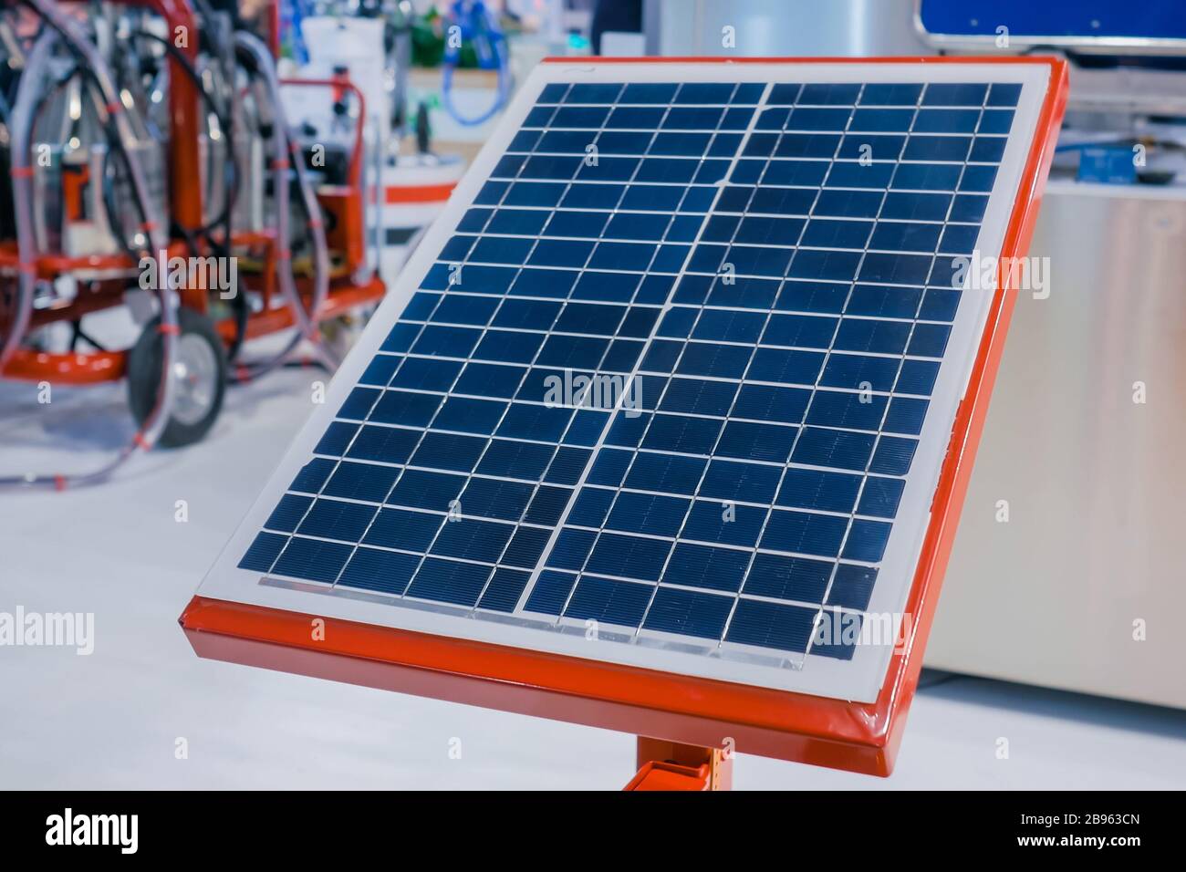 Automatic photovoltaic solar panel working at modern technology ...