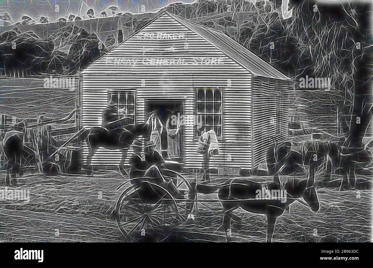 Negative - Ensay, Victoria, circa 1915, A group in front of the Ensay ...