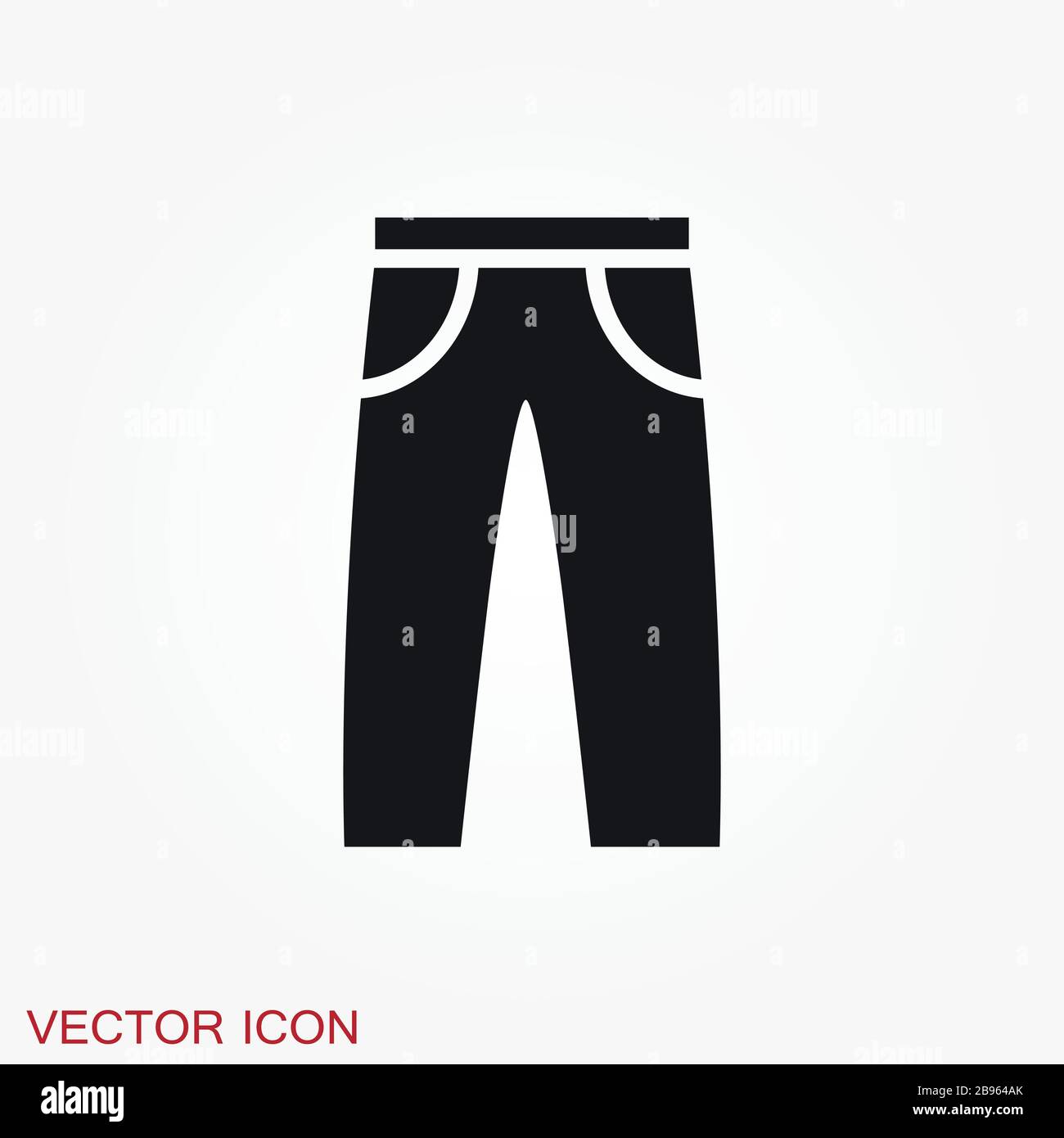 Pants icon. solid fill vector icons set as flat icons Stock Vector ...