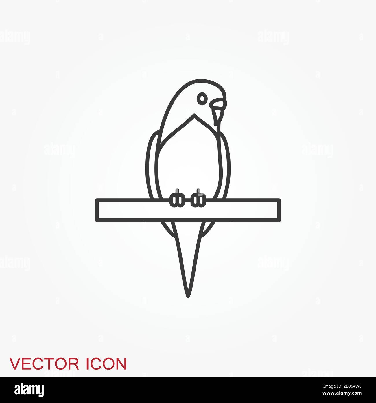 Parrot icon. Vector Stylish Abstract Silhouette Bird Icon Stock Vector ...