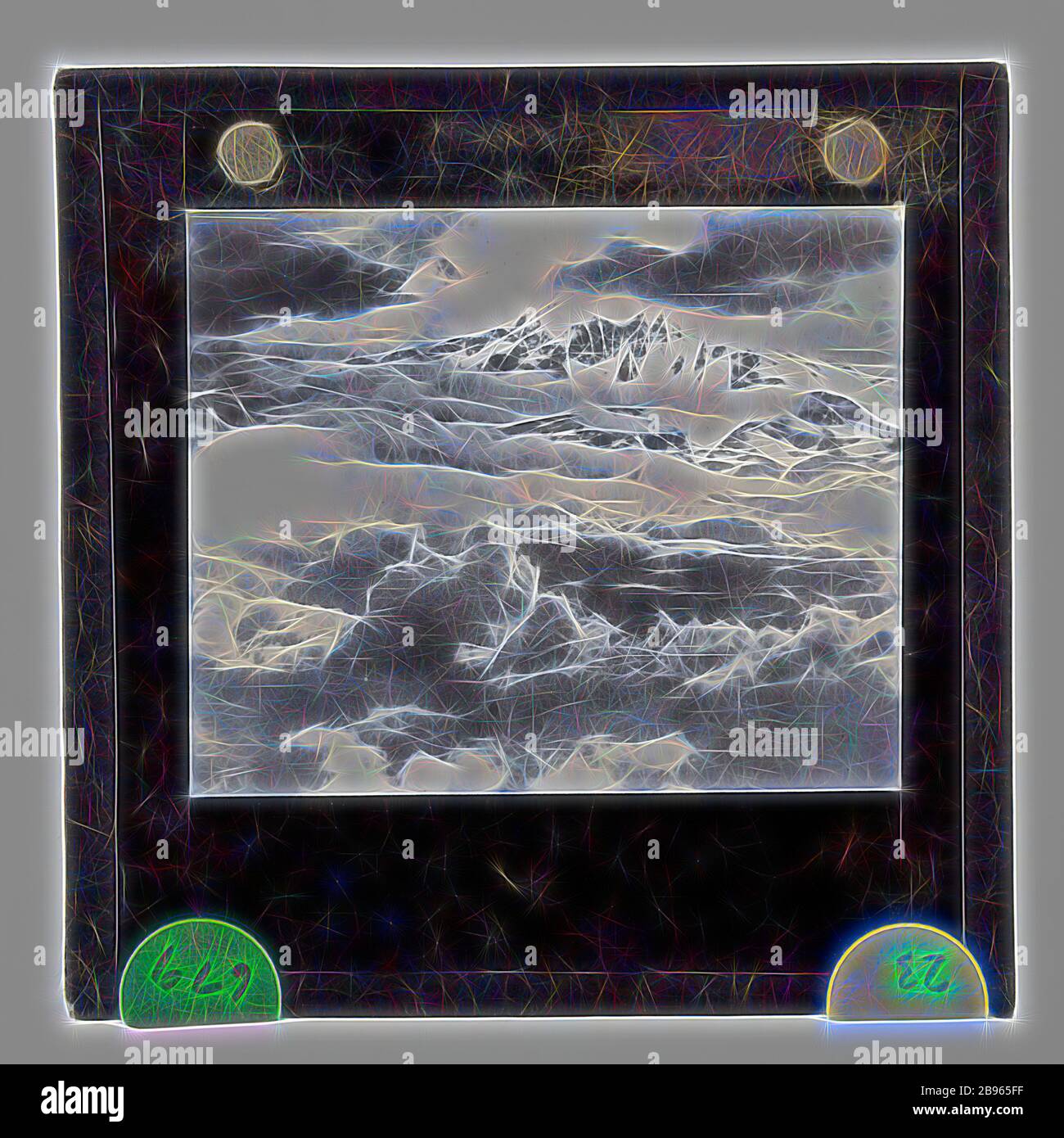 Lantern Slide - 'Aerial View of Mount Ross Kerguelen Island', BANZARE ...