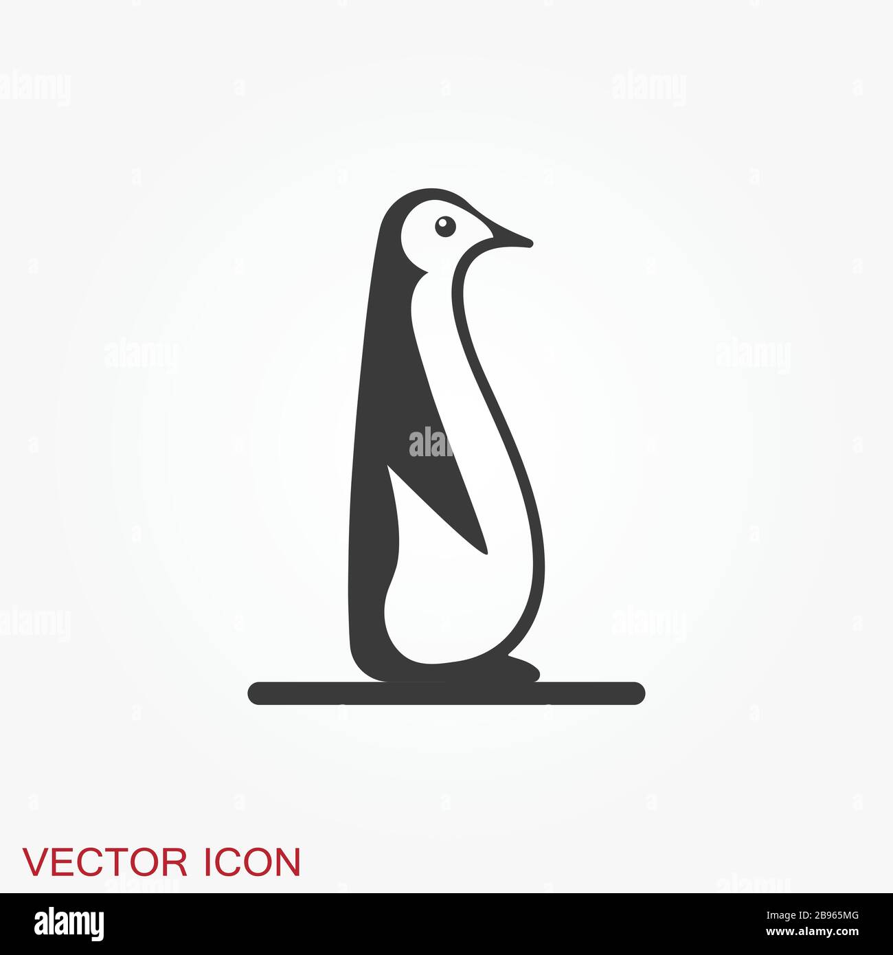 Penguin icon. Abstract birds on white background. Vector illustration ...