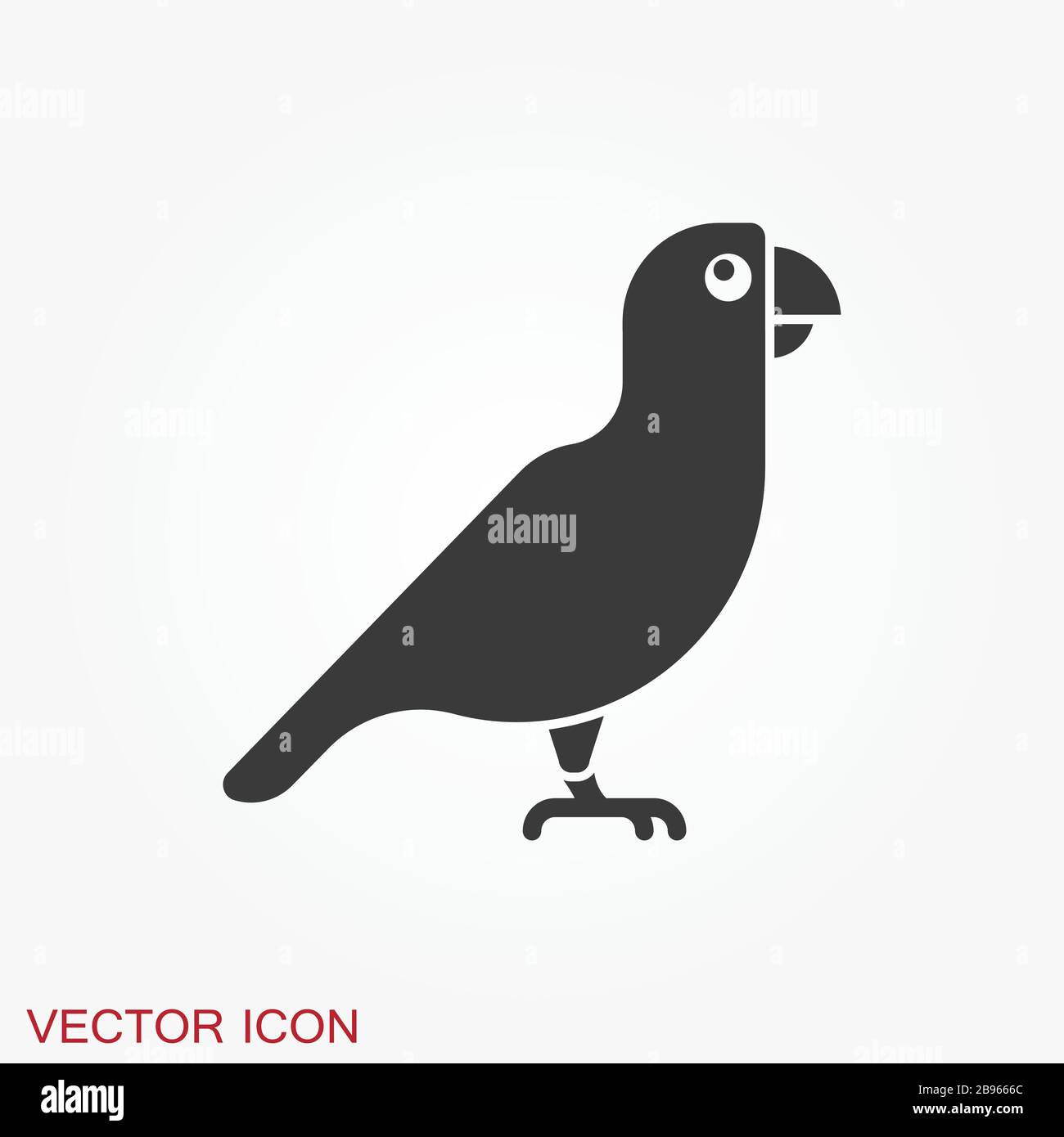 Parrot icon. Vector Stylish Abstract Silhouette Bird Icon Stock Vector ...