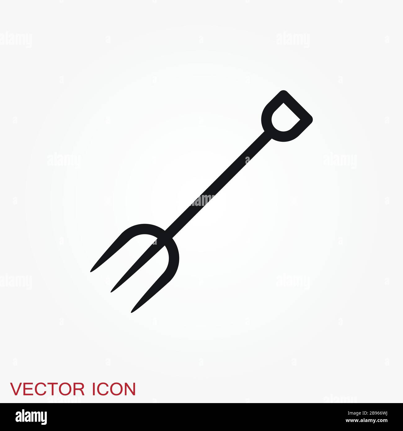 Pitchfork icon in flat style isolated on background. For your design ...