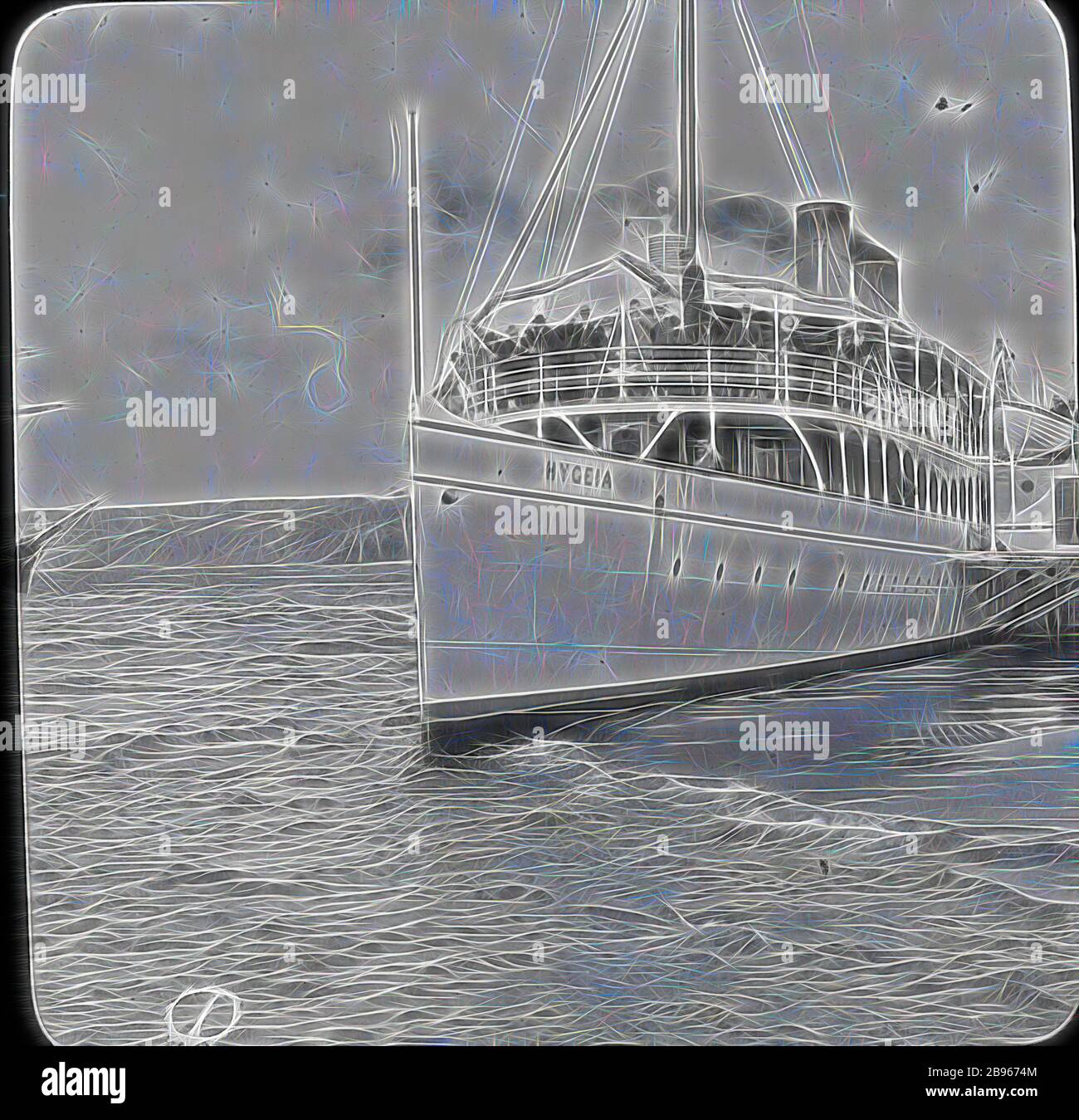 Lantern Slide - Paddle Steamer 'Hygeia,' Victoria, Date Unknown, Black ...