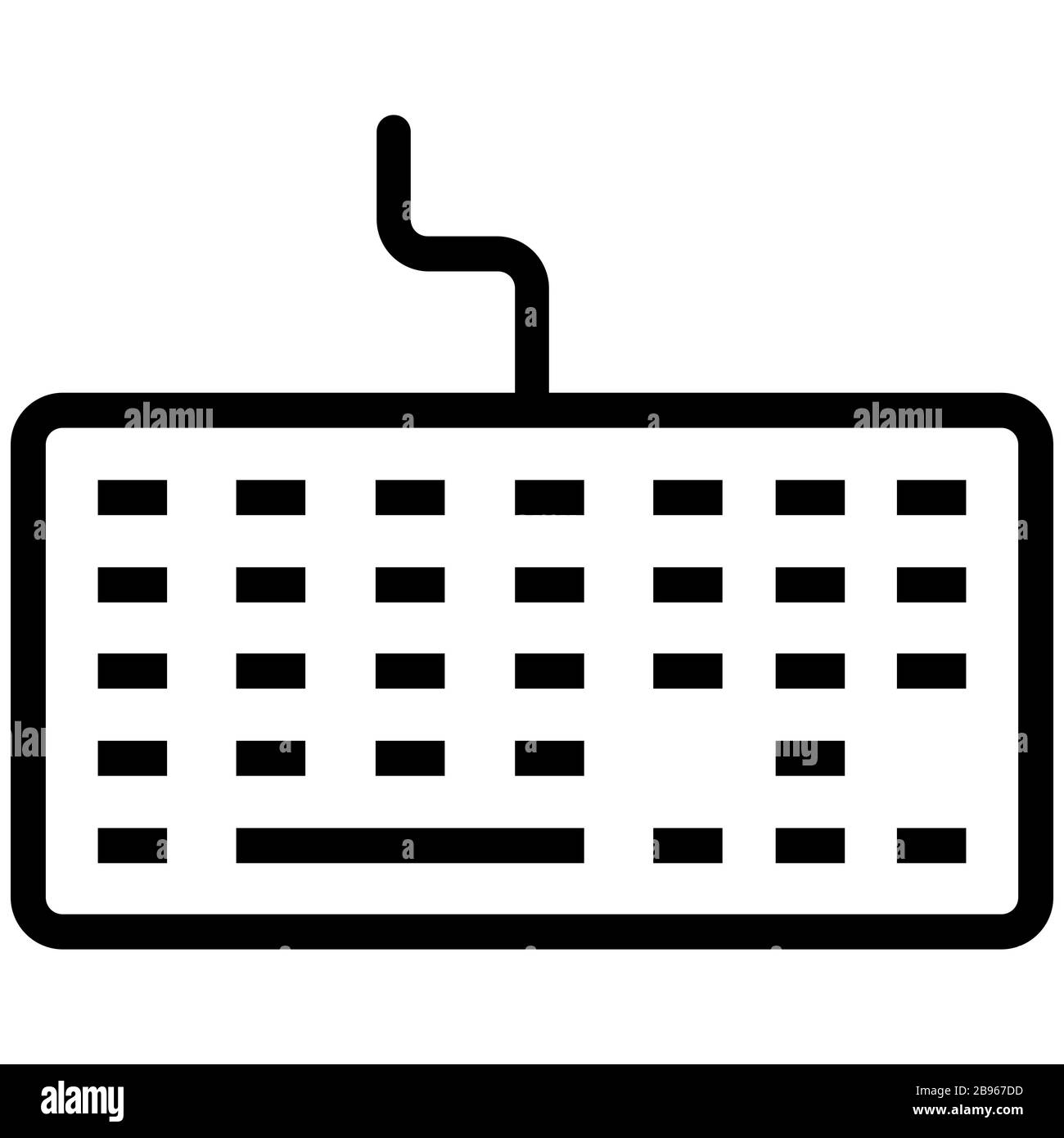 Female computer desk background keyboard Black and White Stock Photos ...