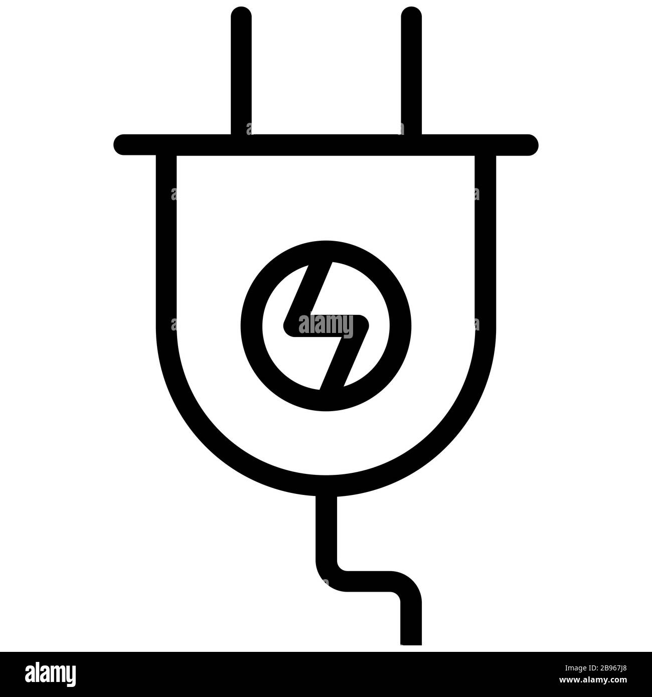 Electric plug symbol Black and White Stock Photos & Images - Alamy