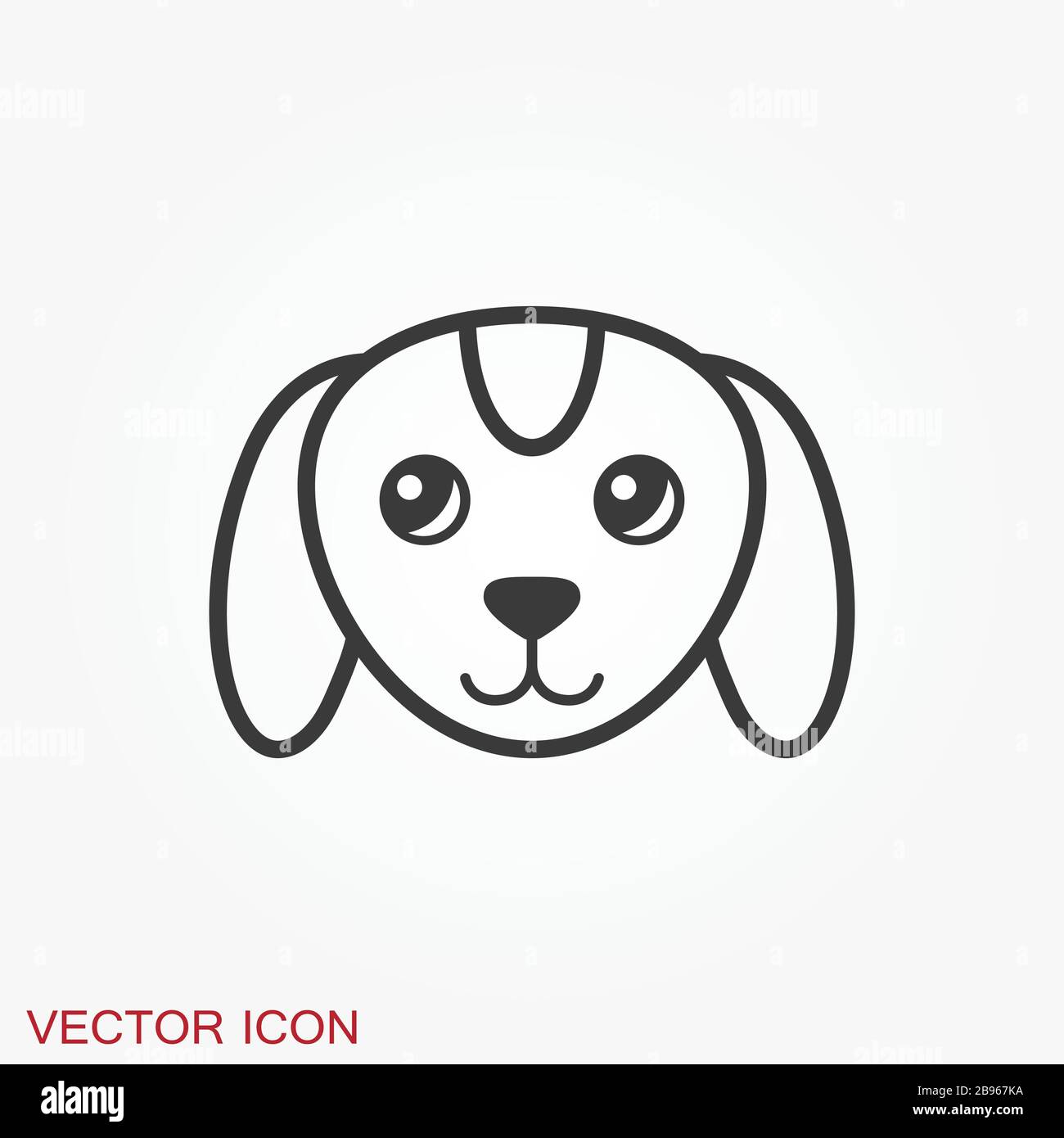Puppy icon. Dog symbol. Vector element for your design Stock Vector ...