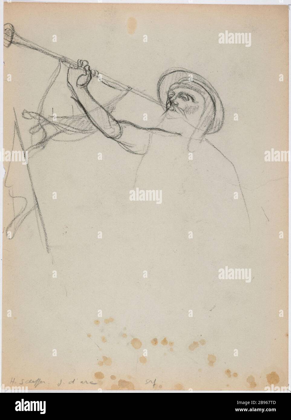 HERAUT trumpeting Jean-Jacques Scherrer (1855-1916). "Héraut sonnant de ...