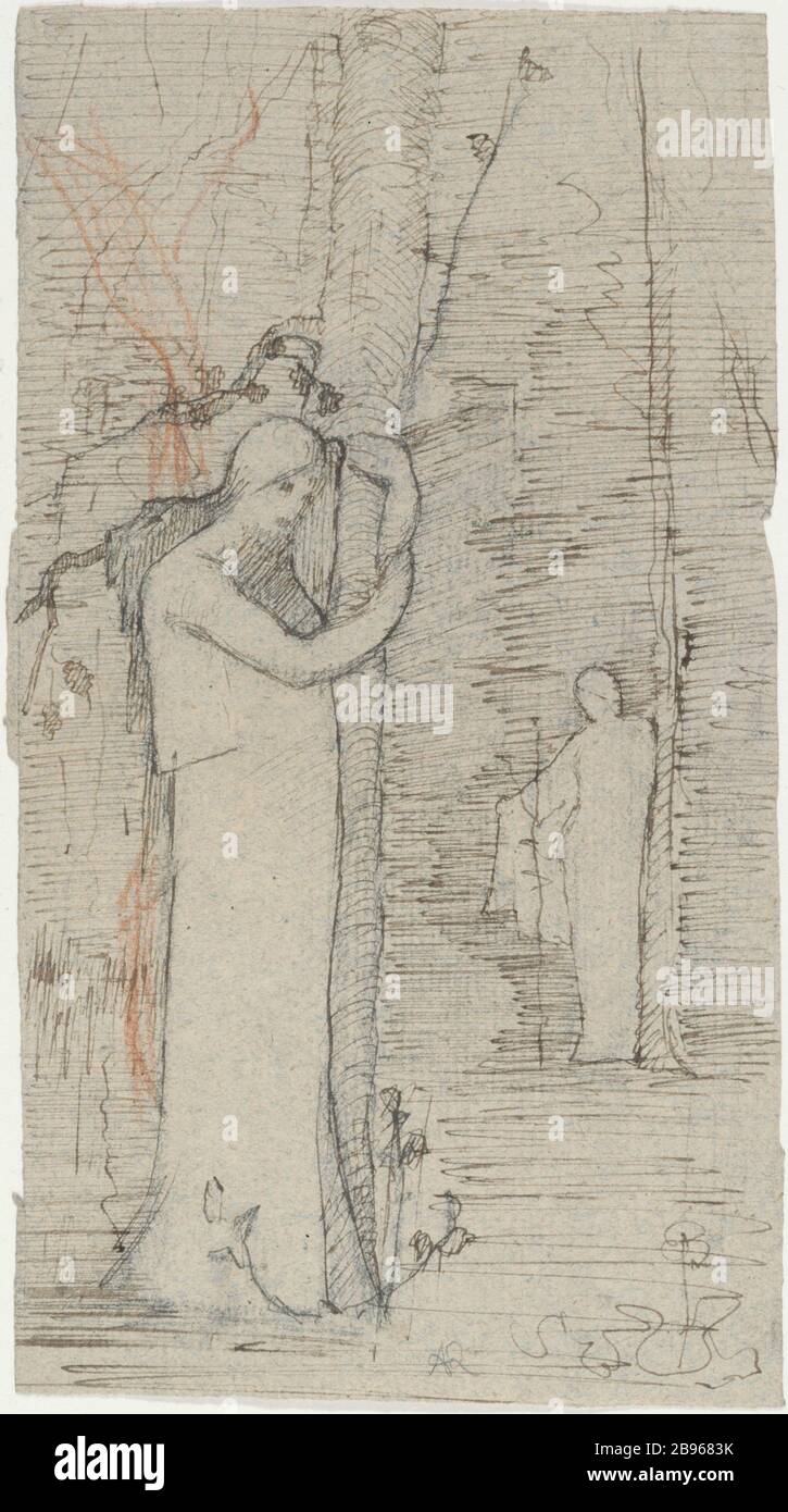 STUDY OF WOMEN FROM A TREE Ary Renan (1858-1900). "Etudes de femmes ...