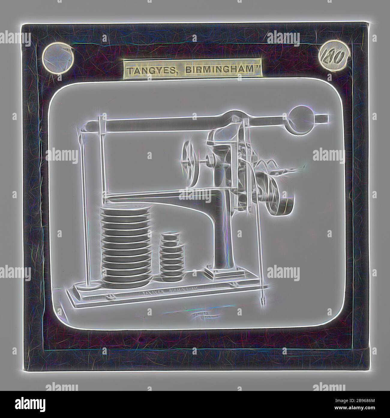 Lantern Slide - Tangyes Ltd, Tensile Testing Machine, circa 1910, One ...