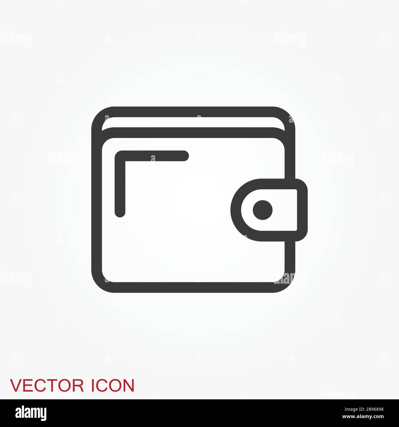 Purse vector icon. Wallet symbol for your web site design, logo, app ...