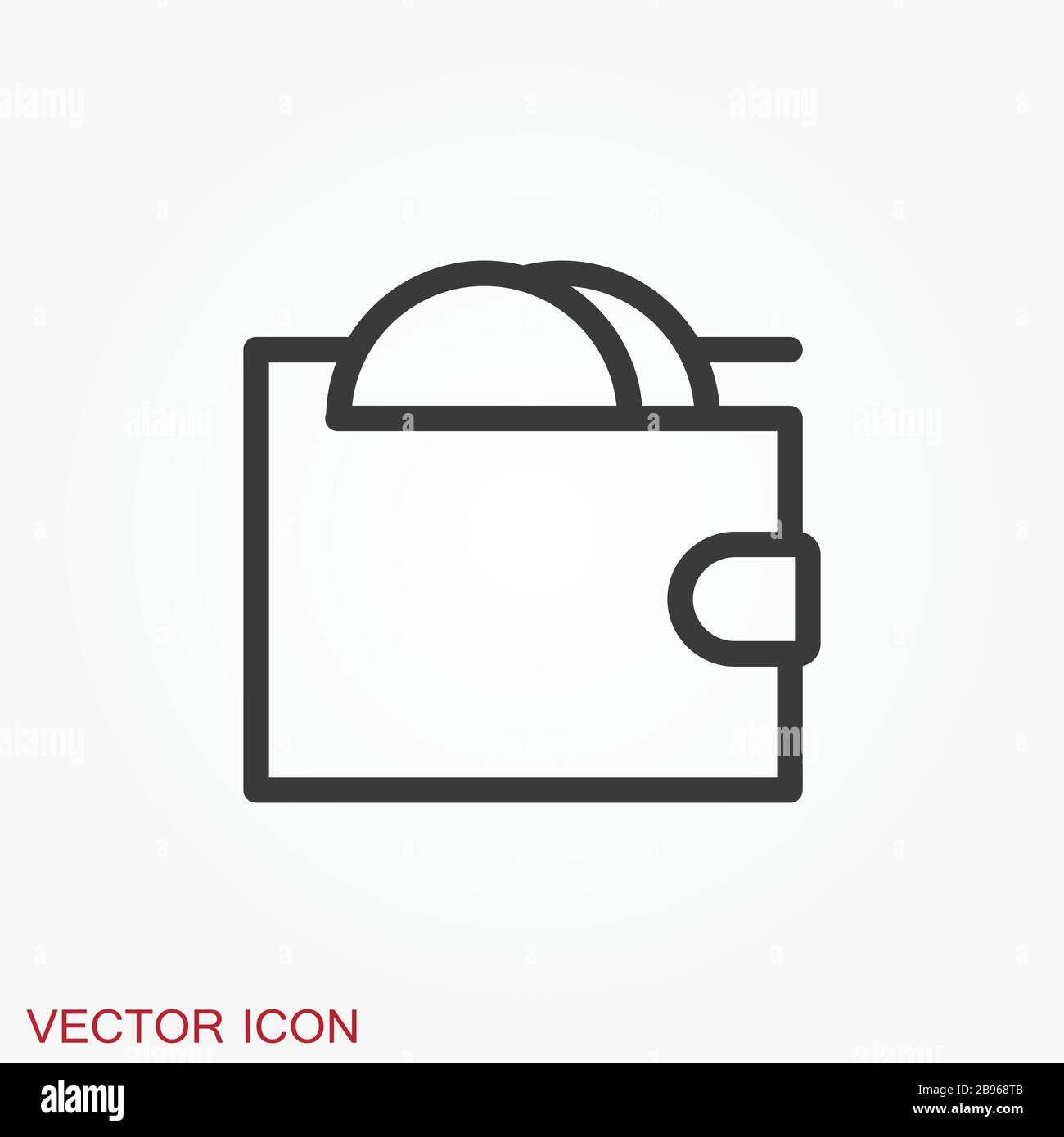 Purse vector icon. Wallet symbol for your web site design, logo, app ...