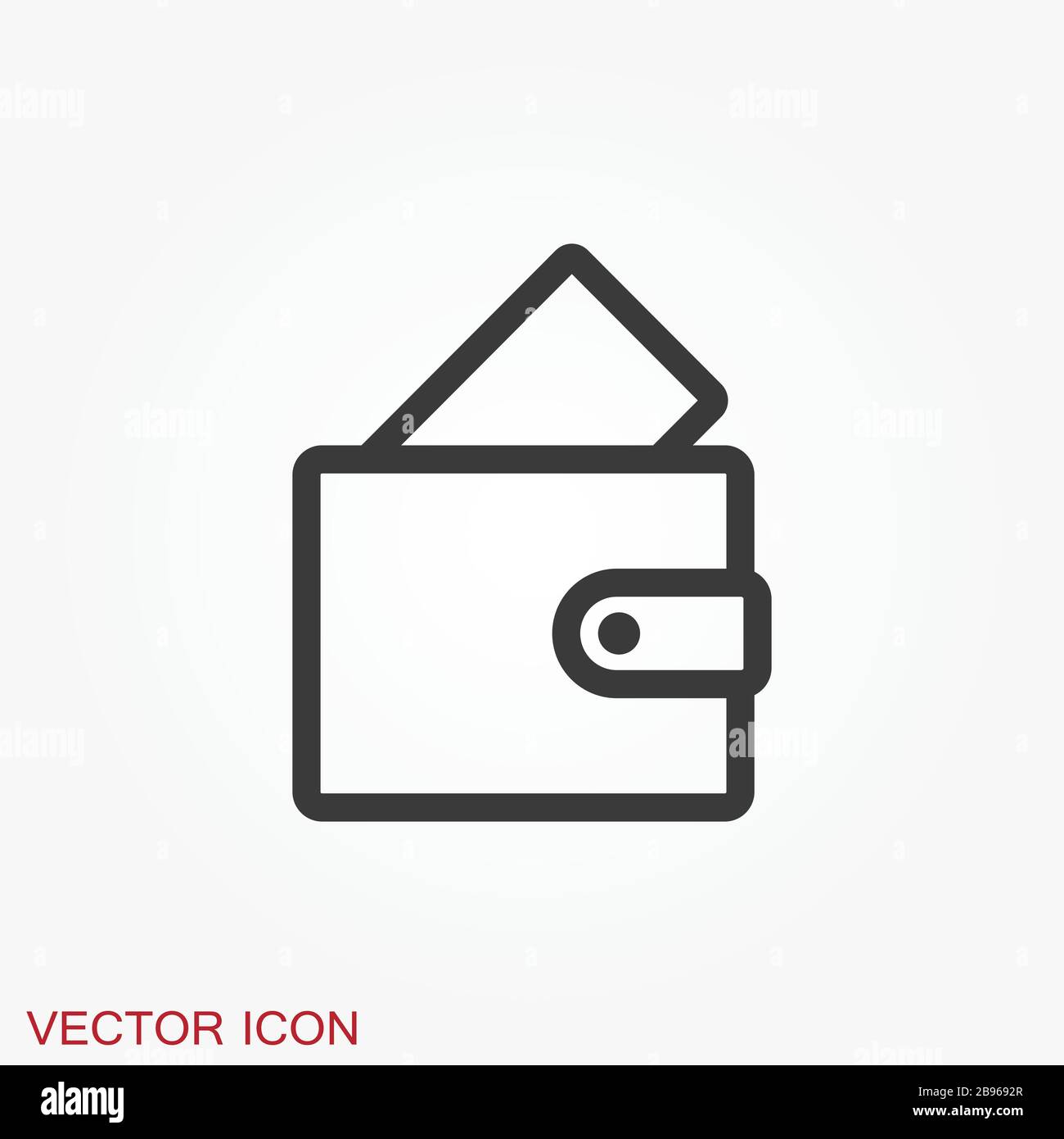 Purse vector icon. Wallet symbol for your web site design, logo, app ...