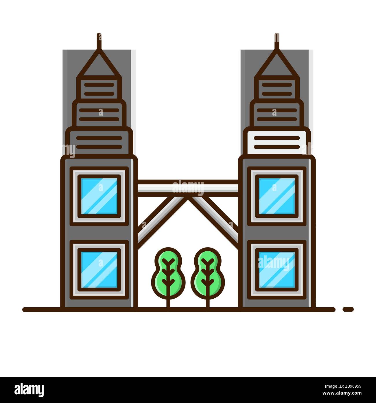 City center towers Cut Out Stock Images & Pictures - Alamy