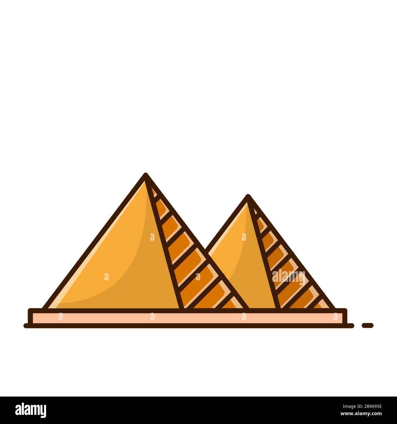Pyramids and temple Cut Out Stock Images & Pictures - Alamy