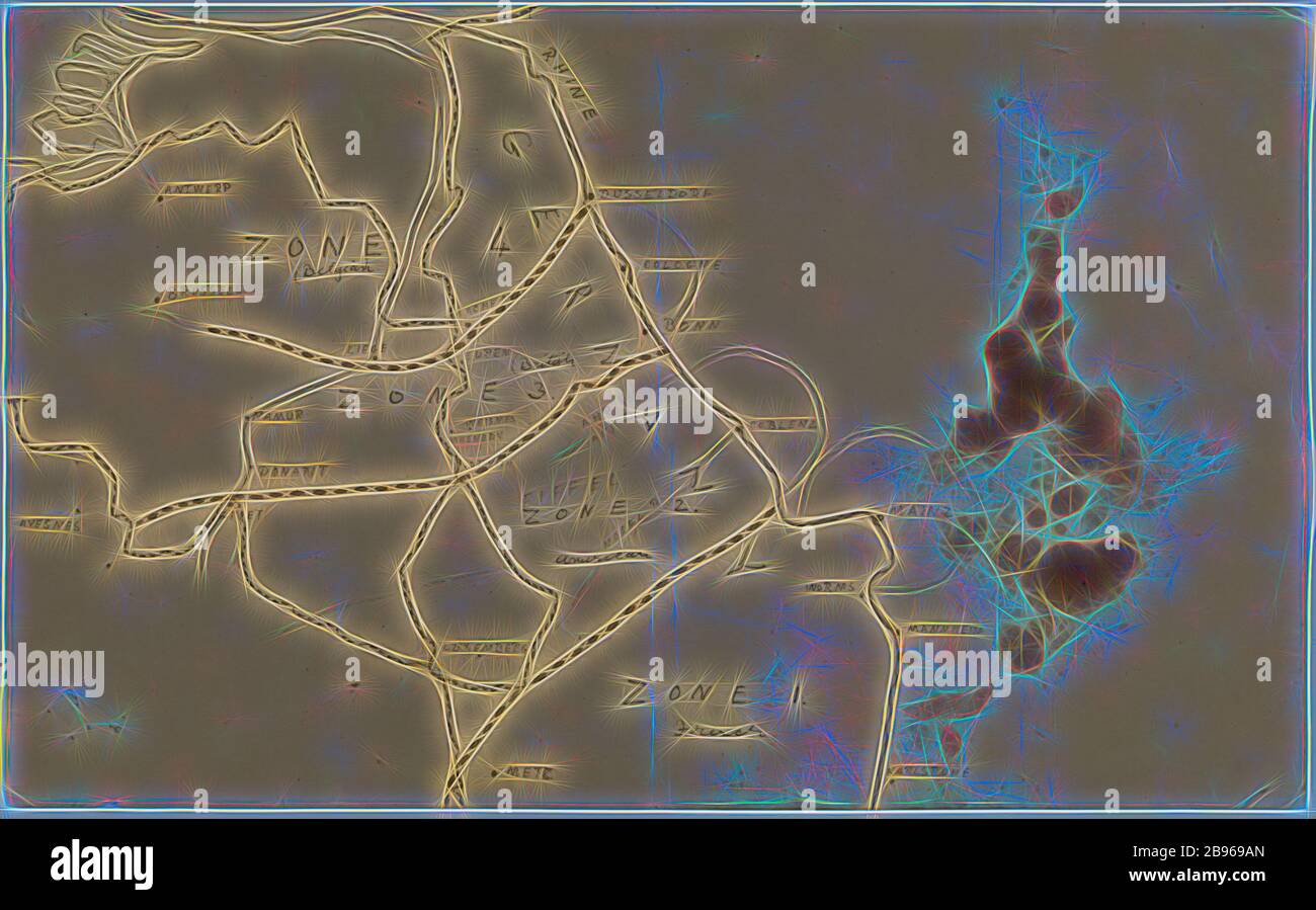 Map - Germany, Occupation Zones 1 to 4, World War I, circa 1919 ...