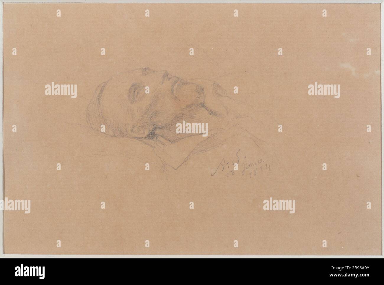 THEODORE GERICAULT DEATH IN HER BED Ary Scheffer (1795-1858). "Théodore ...