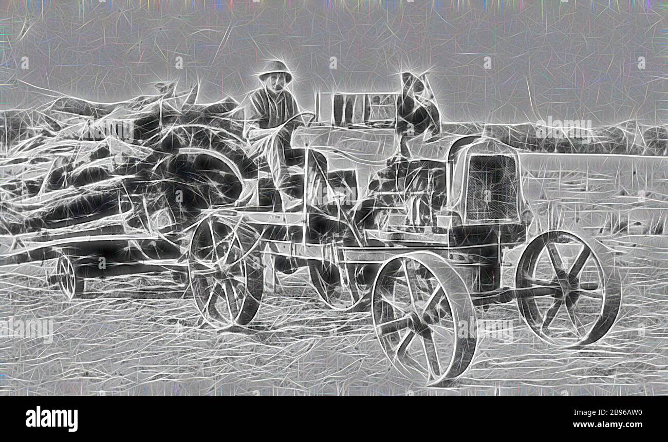 Negative - Charlie Gillett Driving a Home-Made Tractor, Shelford ...