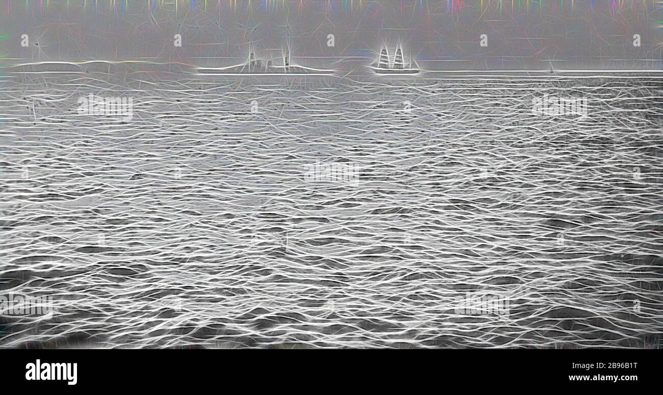Negative - HMS Repulse & the Sailing Ship Elfreda, Point Lonsdale ...