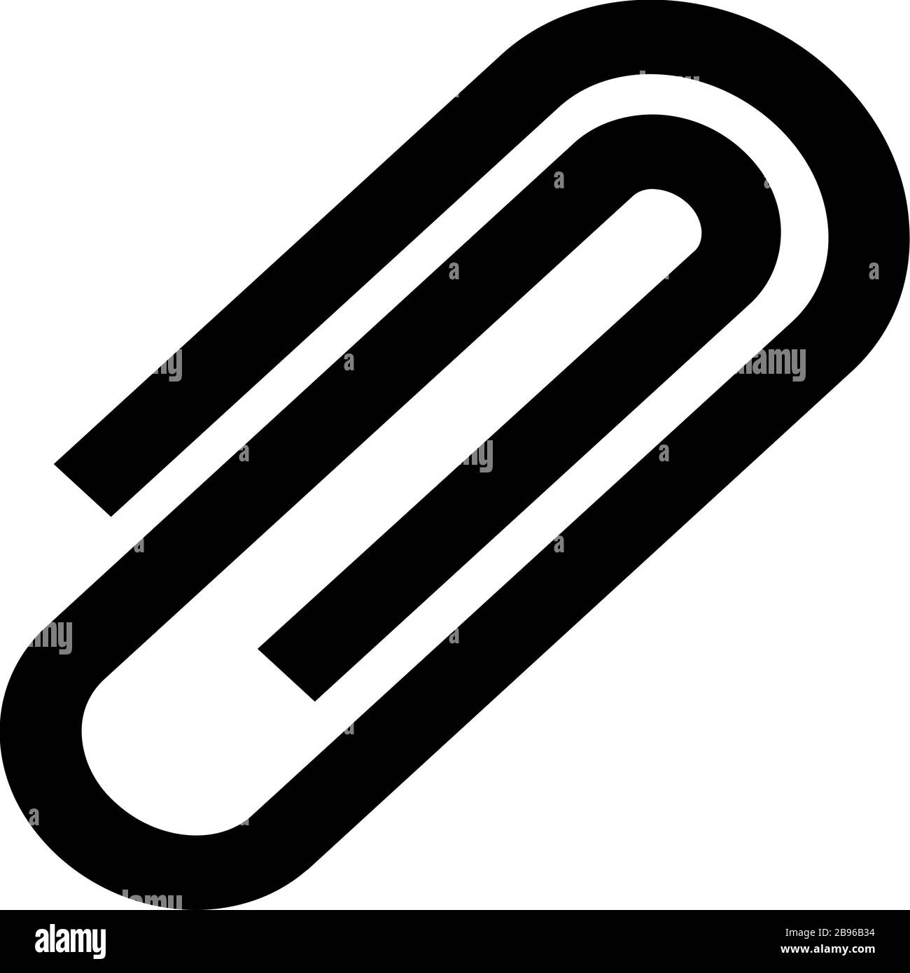 Mail attachment icon white background Cut Out Stock Images & Pictures ...