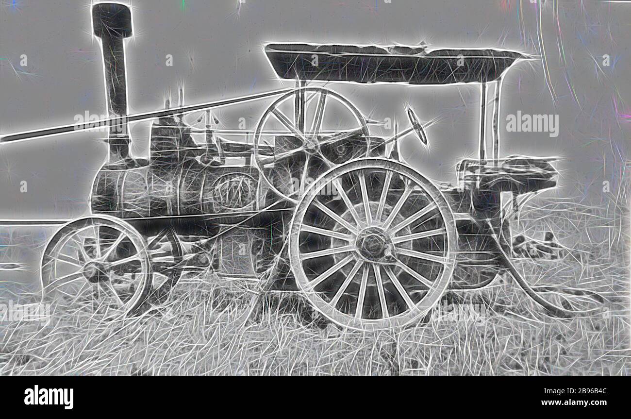 Negative - Steam Traction Engine, Lake Goldsmith, Victoria, circa 1925 ...