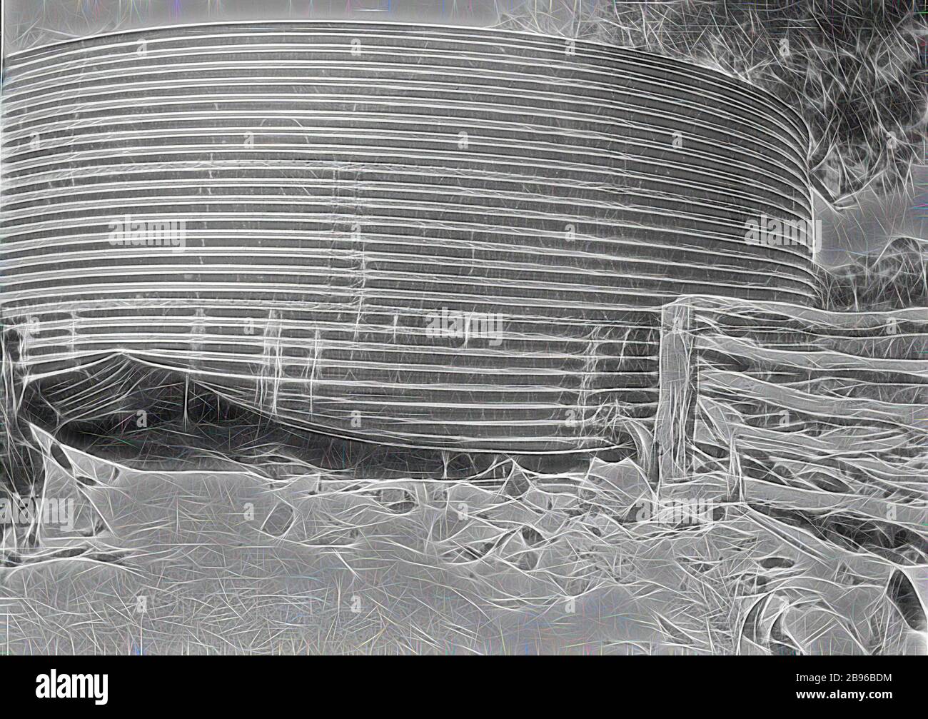 Negative - Flood Damage to a Water Tank on 'Portland Downs' Station ...