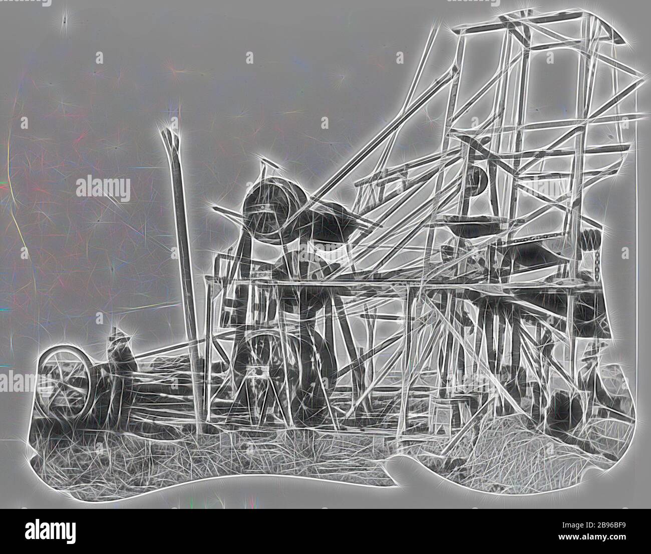 Negative - Machinery for an Artesian Bore on 'Portland Downs' Station ...